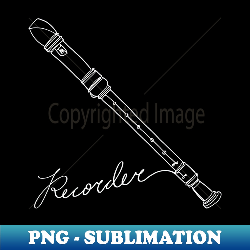 Recorder Oneline Art - Recorder Instrument Flute - Trendy Su | Inspire ...