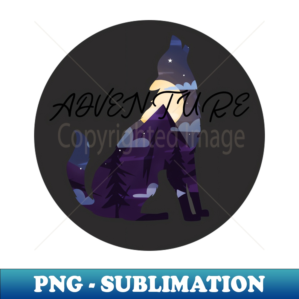 Howling Wolf Adventure - Aesthetic Sublimation Digital File | Inspire ...