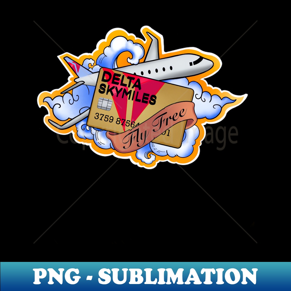 Fly for Free Delta sky miles - PNG Sublimation Digital Downl | Inspire ...