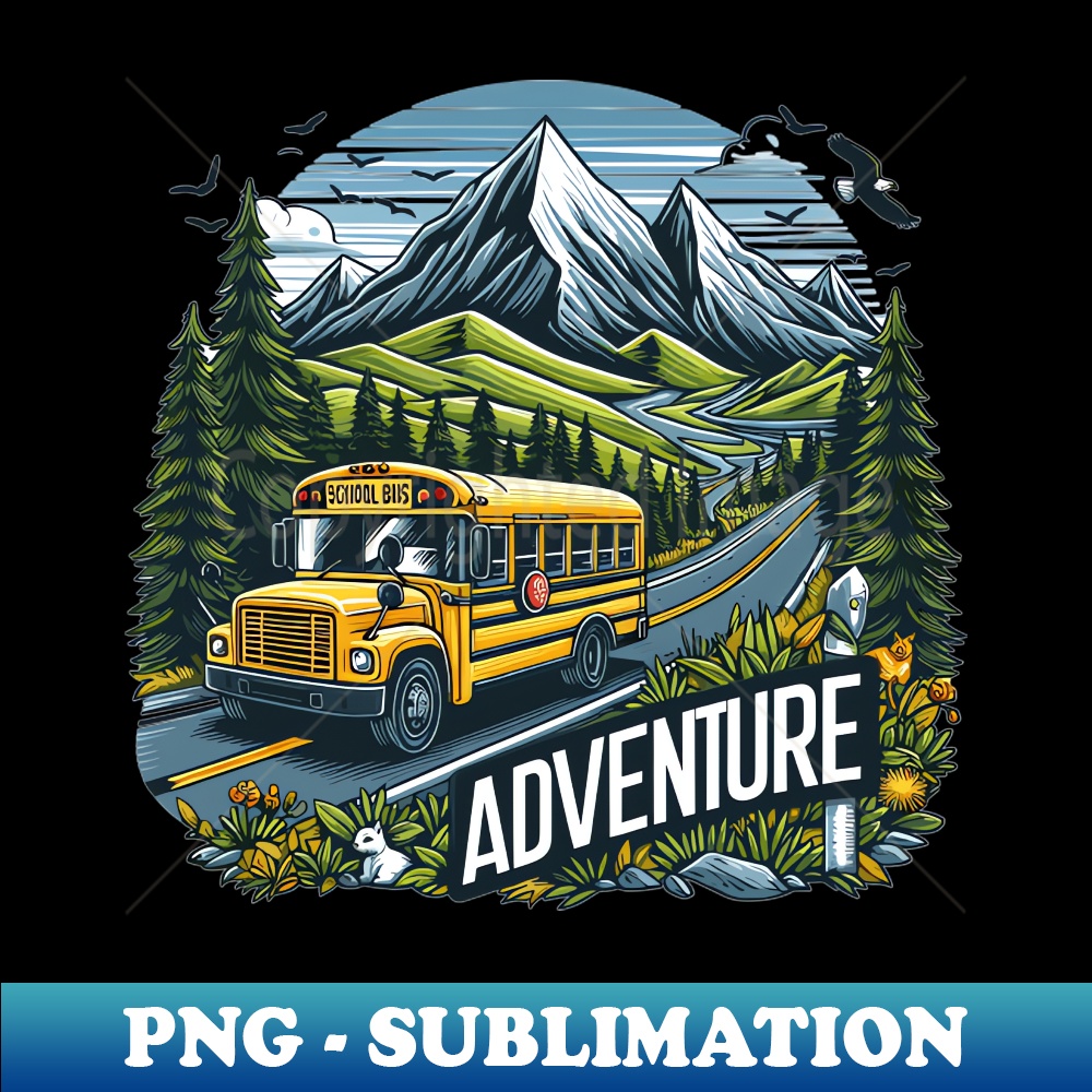 A School Bus On A Mountain Road Bus Adventure - Trendy Subli | Inspire ...