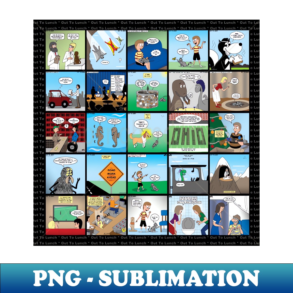 Out to Lunch Cartoons 4 - Special Edition Sublimation PNG Fi | Inspire ...