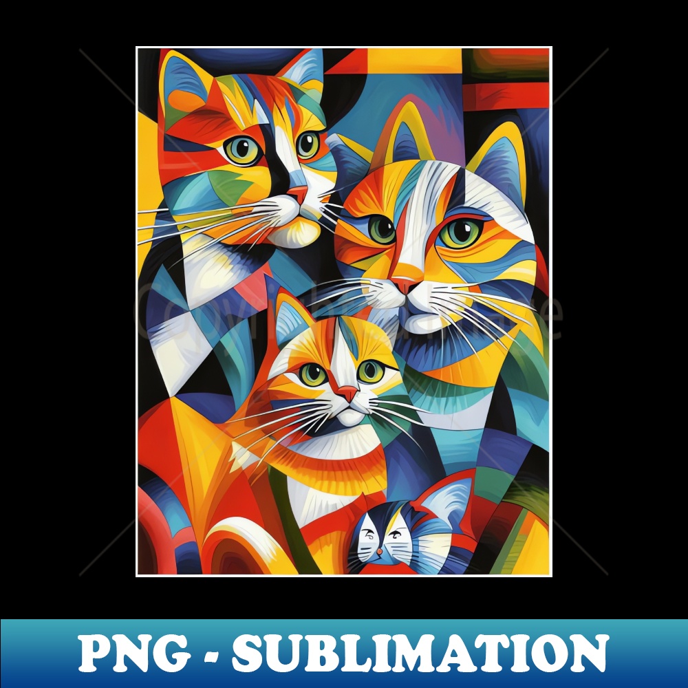 cubism cat - PNG Transparent Sublimation File - Boost Your S | Inspire ...