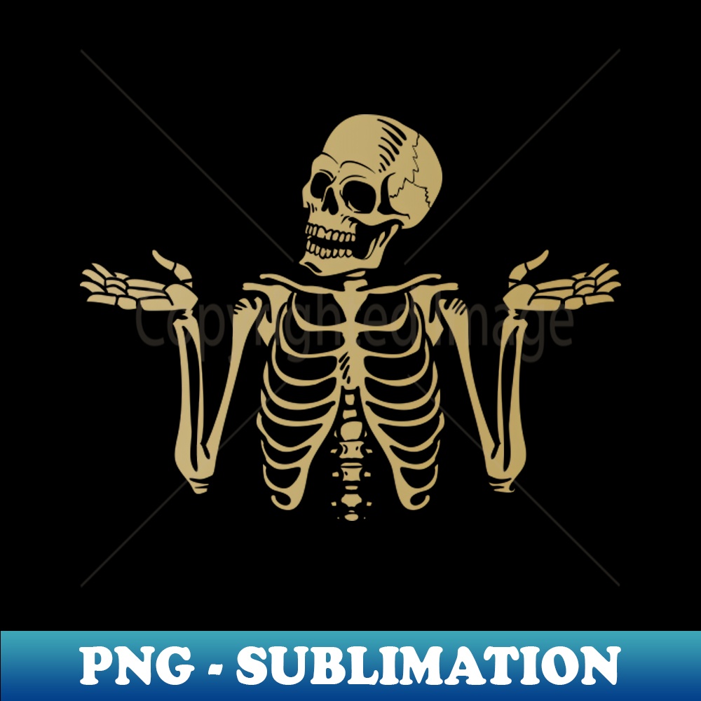 Skeleton Shrug Gold - PNG Transparent Sublimation File - Rev - Inspire ...