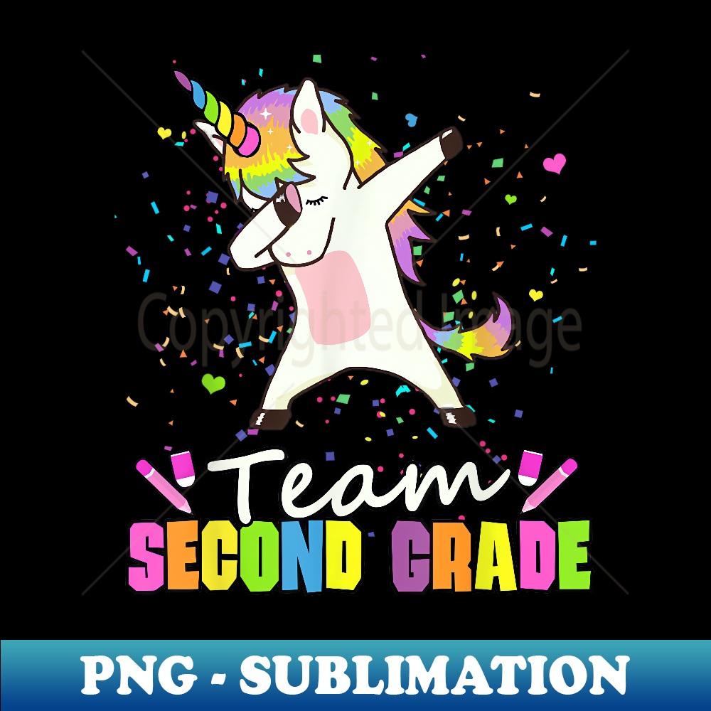 Team Second Grade Unicorn Team 2nd Grade - Trendy Sublimatio - Inspire Uplift