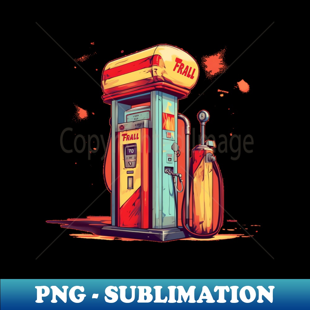 Vintage gas pump - Retro PNG Sublimation Digital Download - | Inspire ...