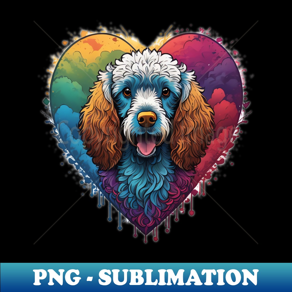 Poodle in shape of heart - Aesthetic Sublimation Digital Fil | Inspire ...