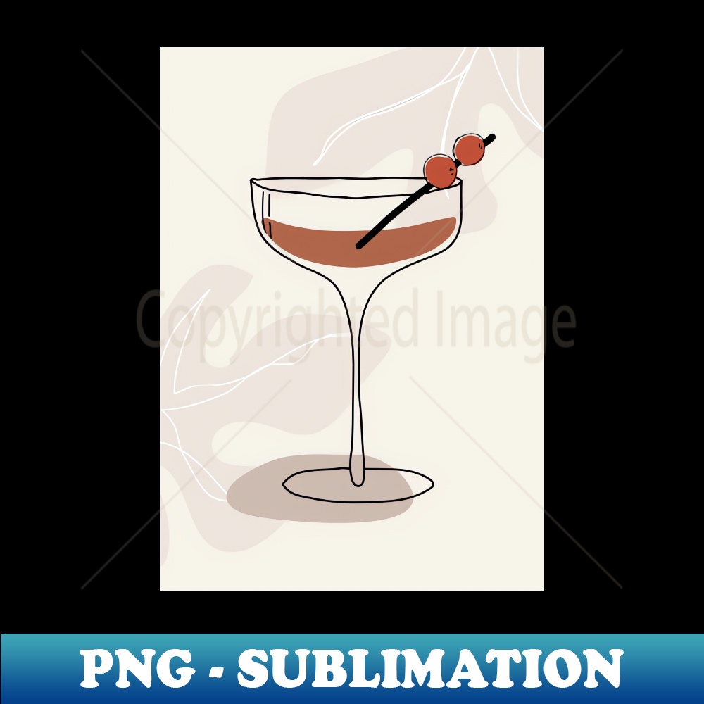 Cocktail art Martini Boho art Glass of wine Abstract art pri | Inspire ...