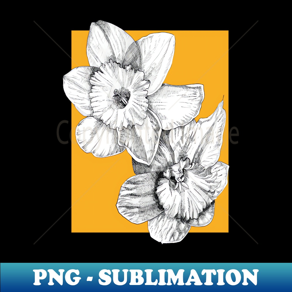 Ink - Daffodil Variation 1 - Premium PNG Sublimation File - - Inspire ...