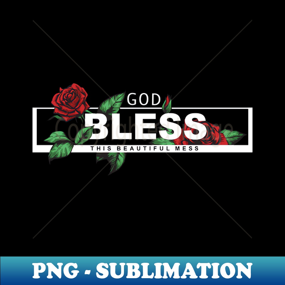 Bless This Beautiful Mess - Vintage Sublimation PNG Download | Inspire Uplift