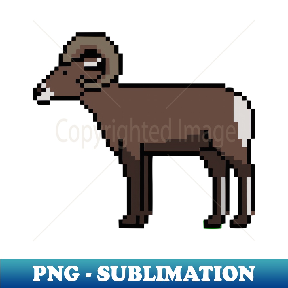 Rocky Mountain bighorn sheep man animal pixel - Modern Subli | Inspire ...
