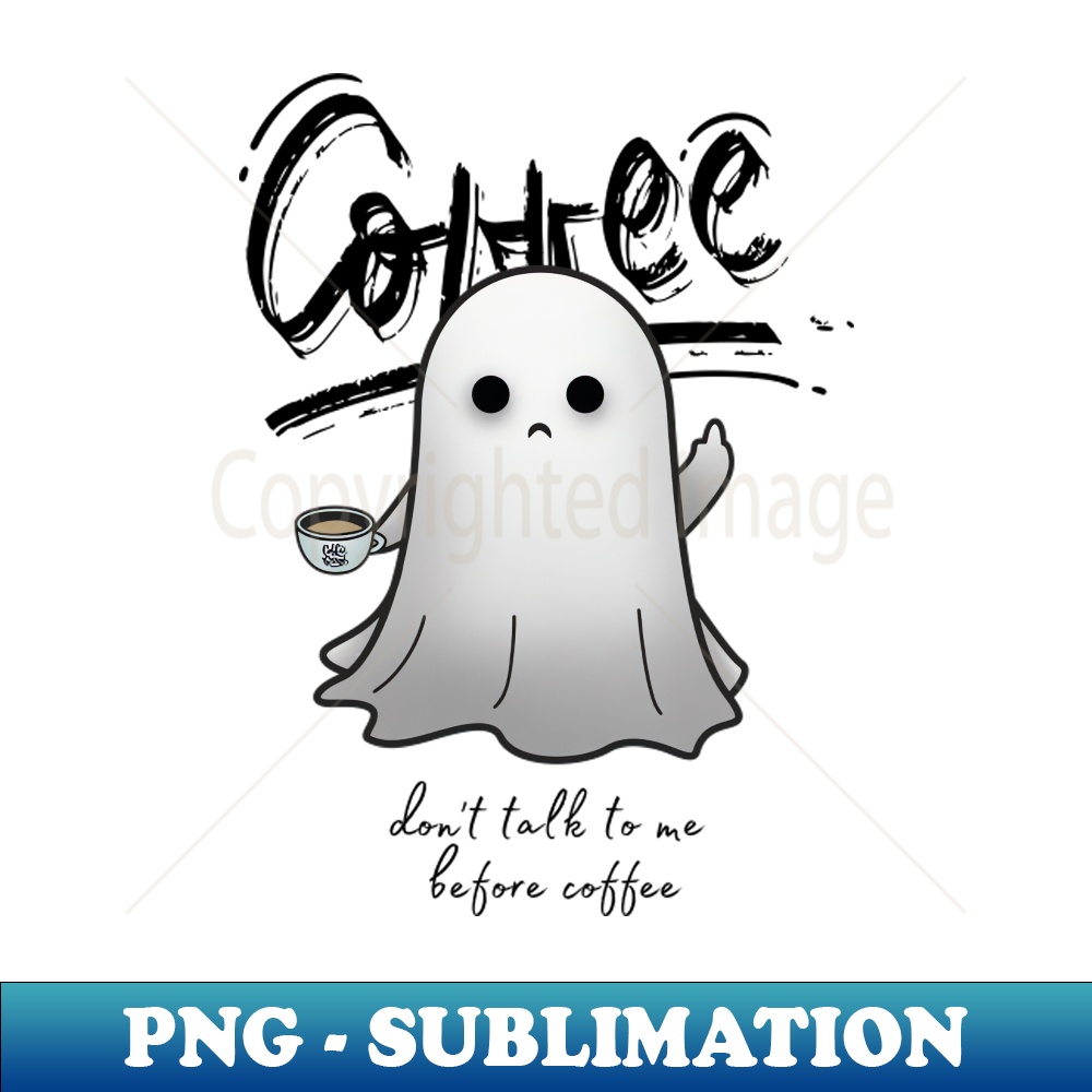 Coffee Ghost - PNG Transparent Sublimation File - Stunning S - Inspire ...