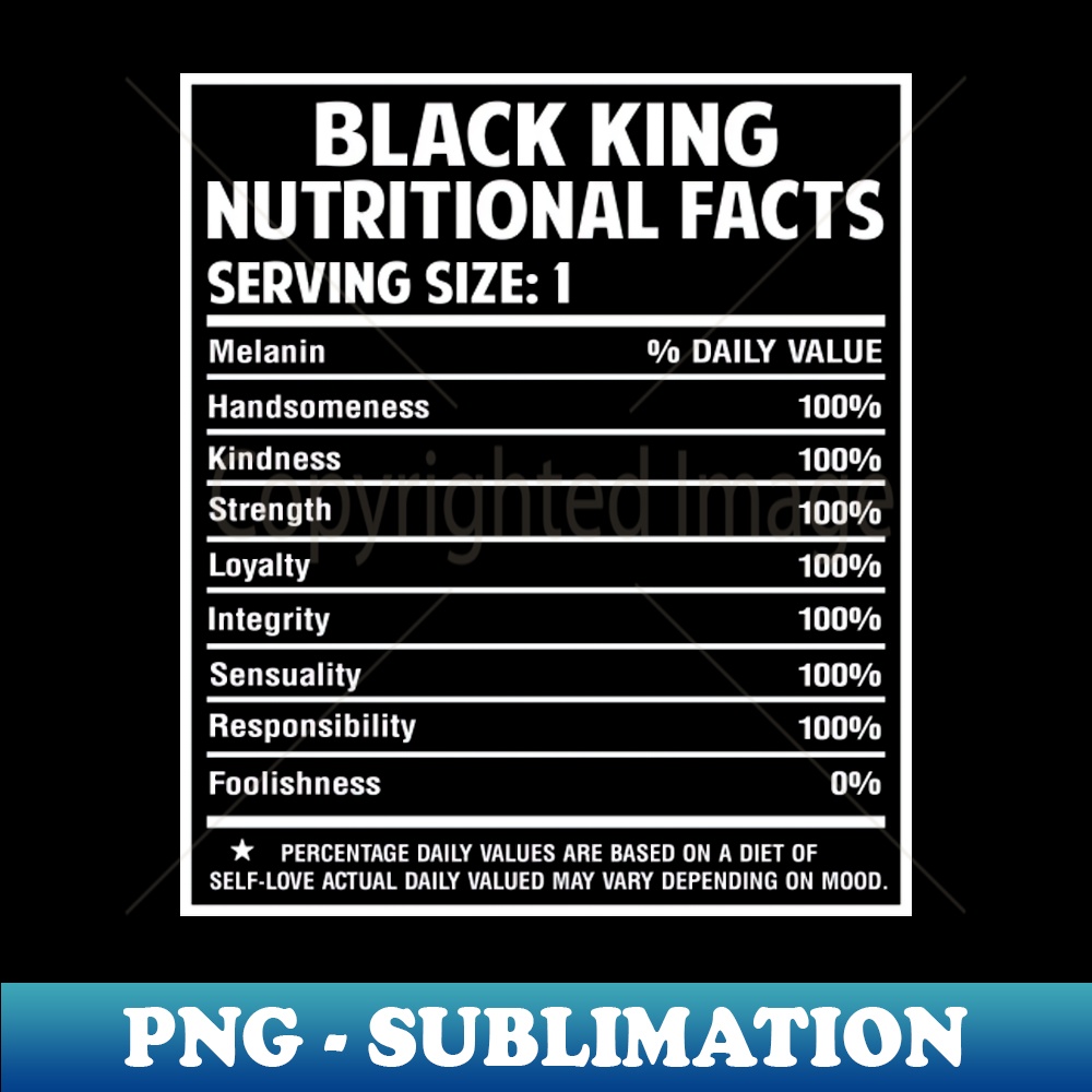 Black History Month Afrocentric Black King Nutritional Facts - Inspire ...
