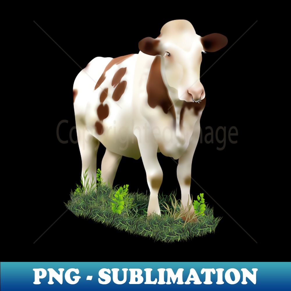 Cow In A Patch Of Grass - Modern Sublimation PNG File - Fash | Inspire ...