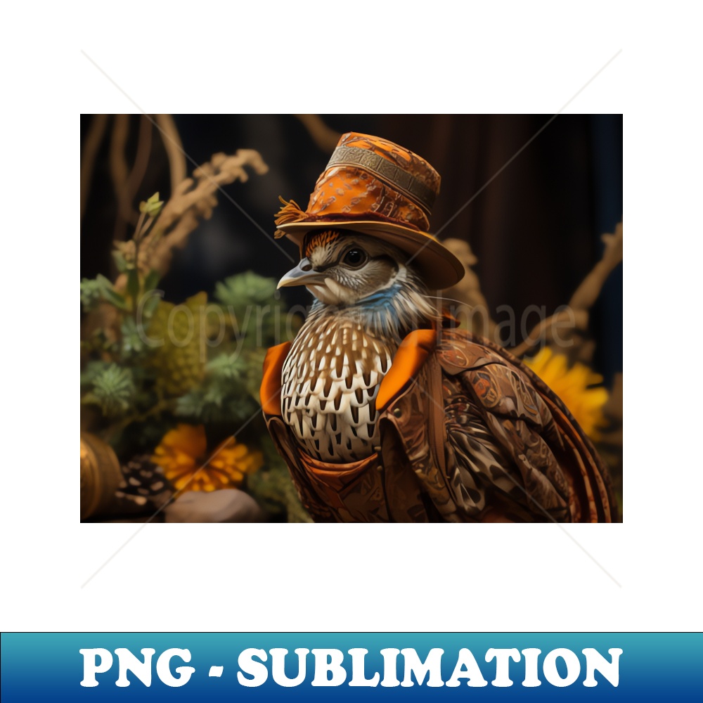 Quail with Hat and Coat - Exclusive Sublimation Digital File | Inspire ...