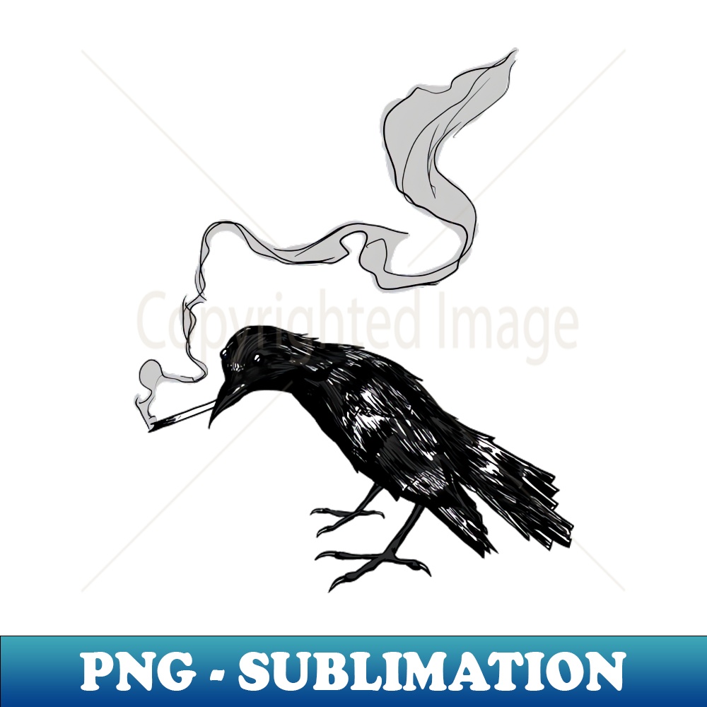 Crow Smoking a Cigarette - Elegant Sublimation PNG Download | Inspire ...