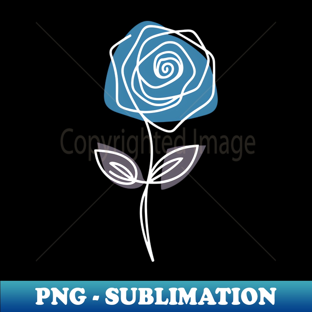 Rose And Leaves Inverted Colors - Vintage Sublimation PNG Do | Inspire ...