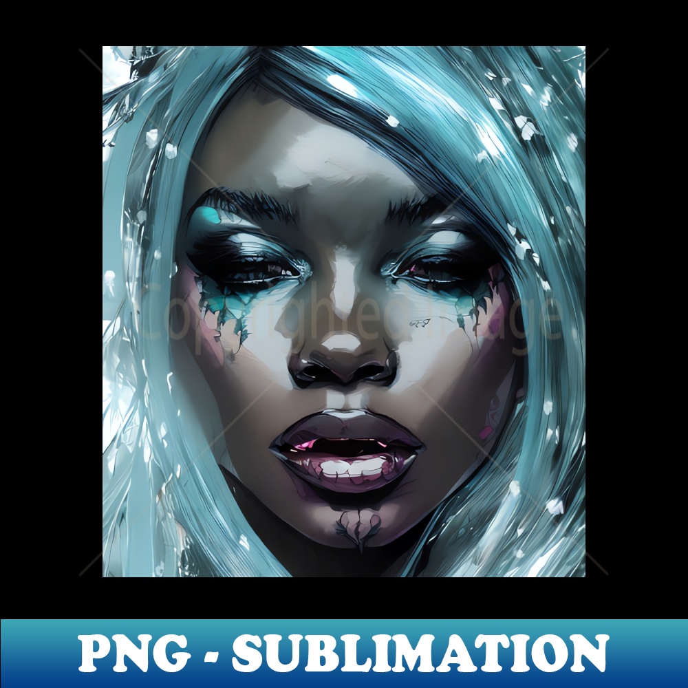 Portrait abstract art black woman crying in the snow - Insta | Inspire ...