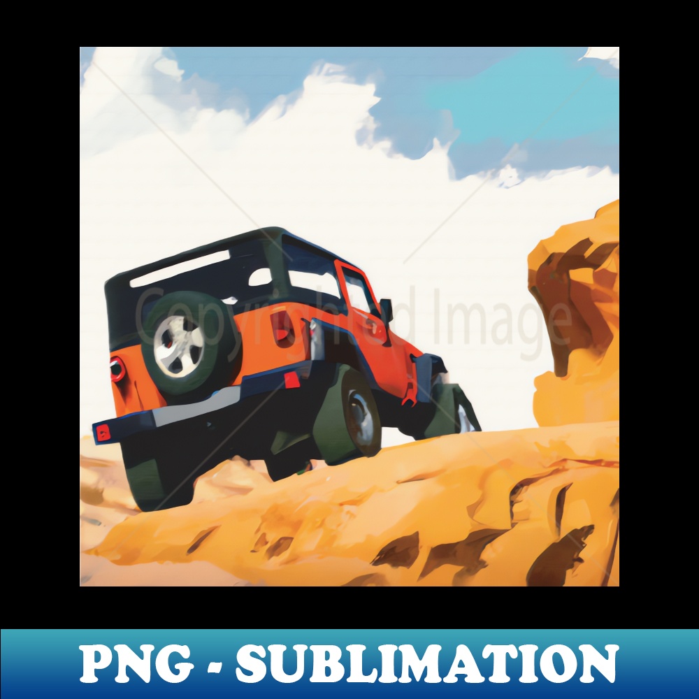 Jeep Wrangler offroading in Moab - Instant PNG Sublimation D | Inspire ...