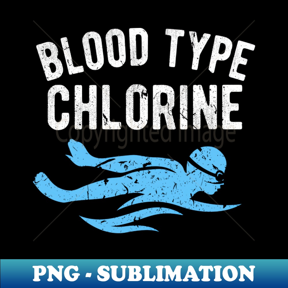 Blood Type Chlorine Swimming Swimmer - PNG Transparent Subli - Inspire ...