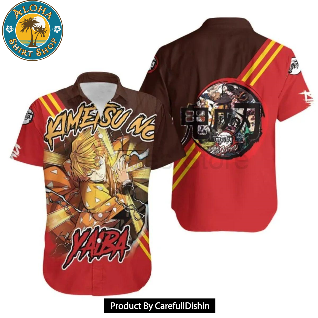 Demon Slayer Zenitsu Agatsuma Thunder Breathing Red Kimetsu | Inspire ...