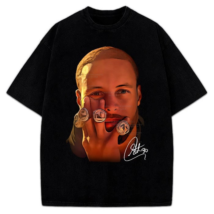 Stephen Curry 4 Rings Muse Steph Curry GSW Custom Design Gra | Inspire ...