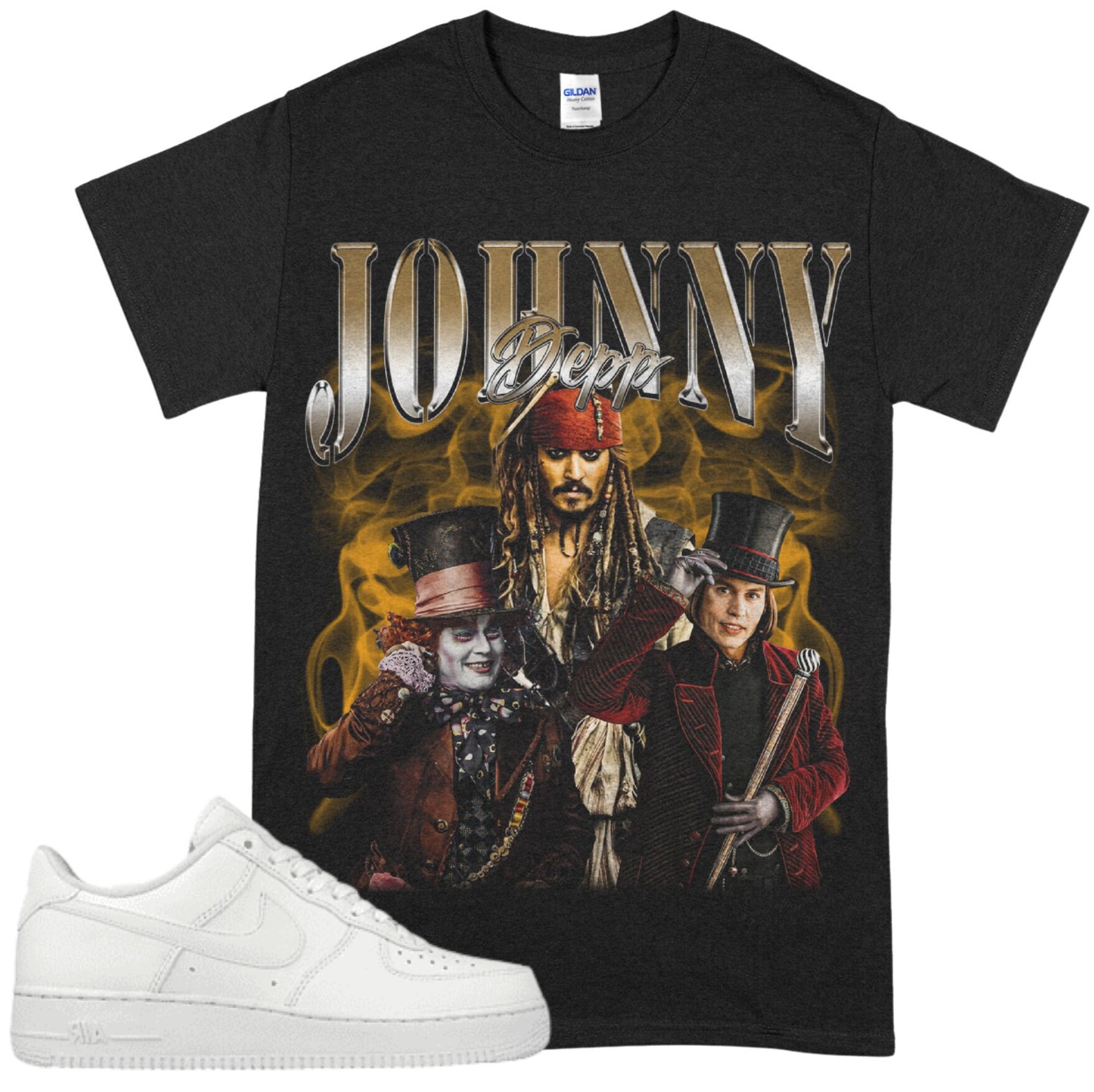 Johnny DEPP Vintage Shirt, Johnny Depp Homage Tshirt | Inspire Uplift