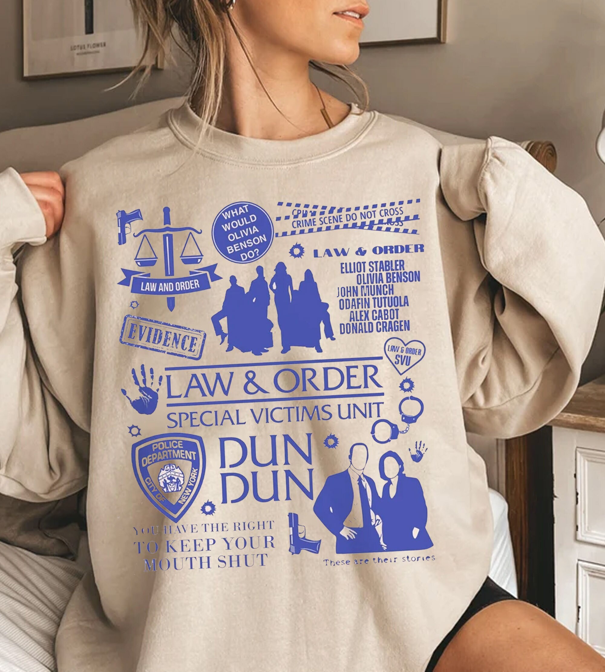 Vintage Law And Order Doodle Art Shirt, Crime Drama Televisi | Inspire ...