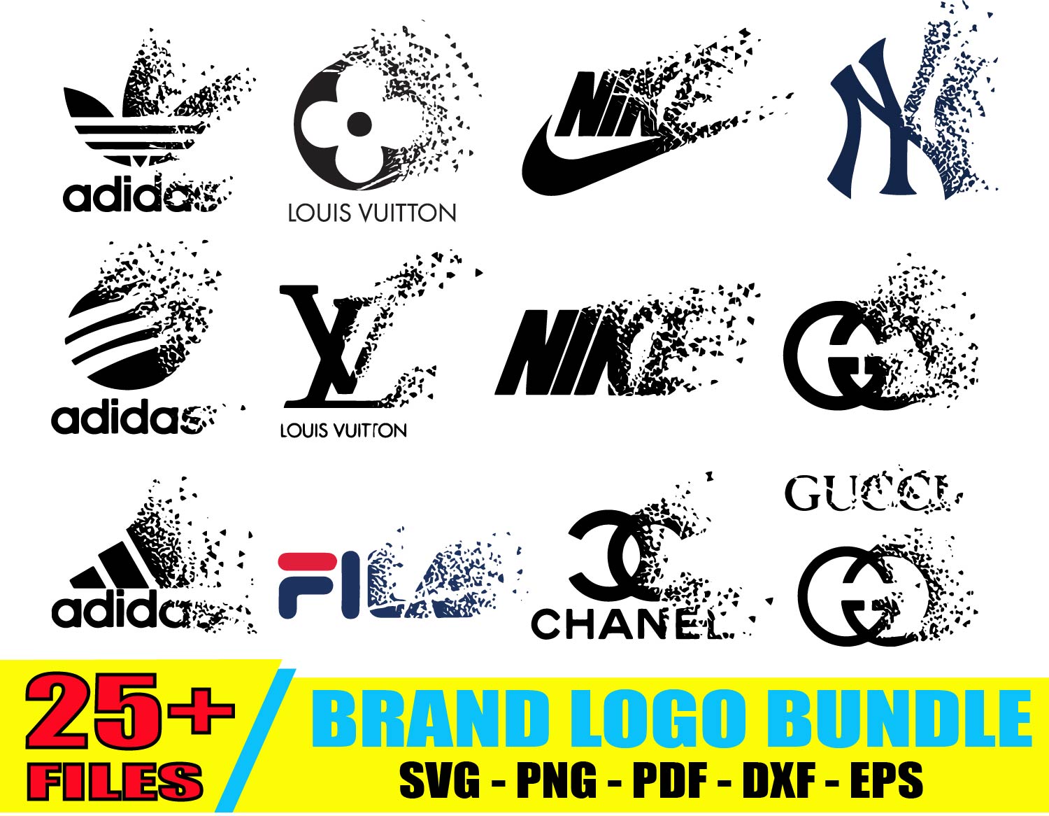 Dripping Logo Bundle Svg, Fashion Brand Logo Svg, Logo Svg | Inspire Uplift