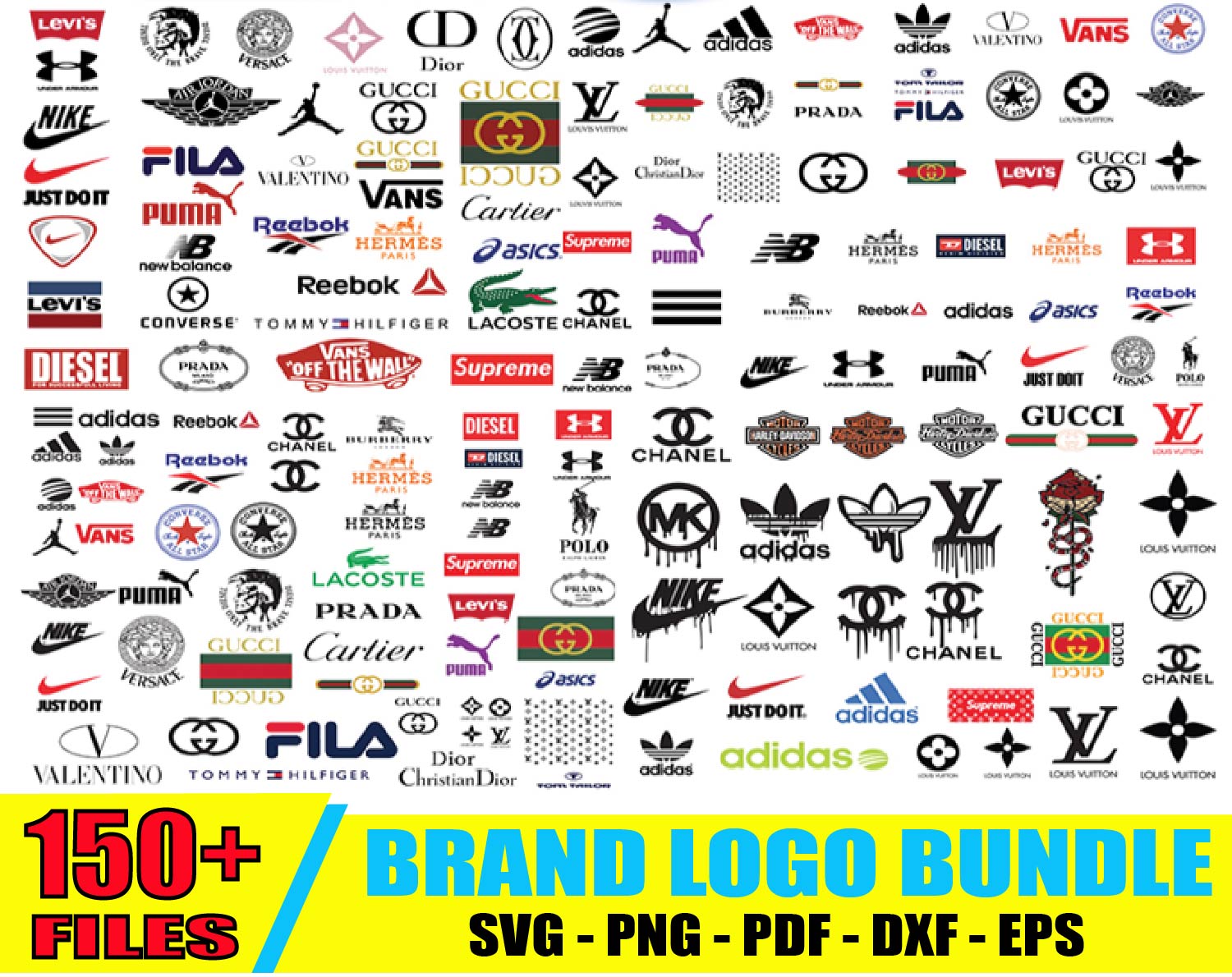 Brand Logo Bundle Svg, Fashion Brand Logo Svg, Logo Svg | Inspire Uplift