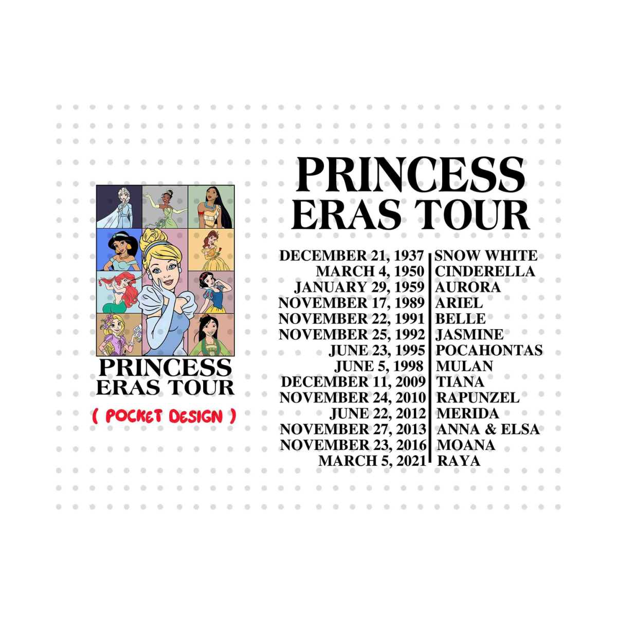 Princess Eras Tour PNG, Magical Kingdom Png, Family Vacation | Inspire ...