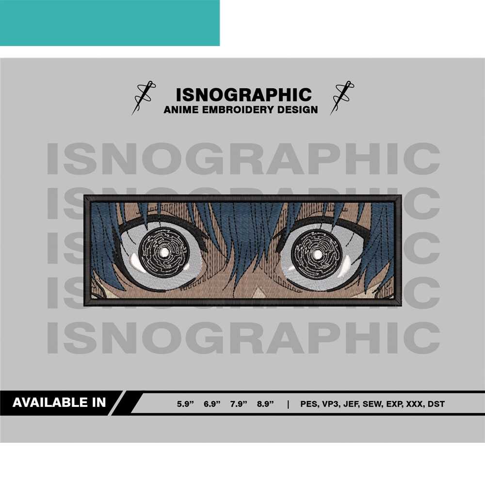 Anime Yoichi Isagi Eyes Inspired Embroidery Design Files - Inspire Uplift