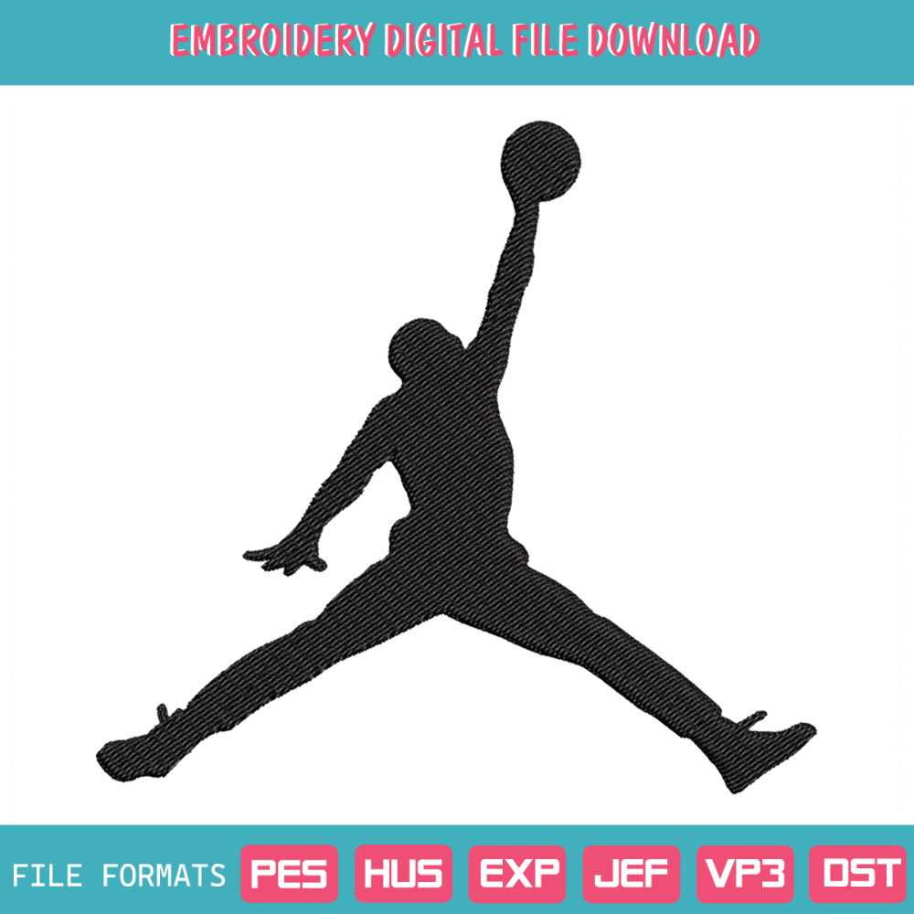 Jordan Logo Embroidery Designs File Nike Machine Embroidery - Inspire ...