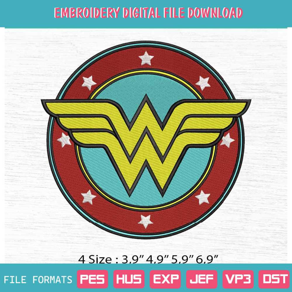 Wonder Woman Superman Superhero Batman Embroidery Digitizing - Inspire Uplift