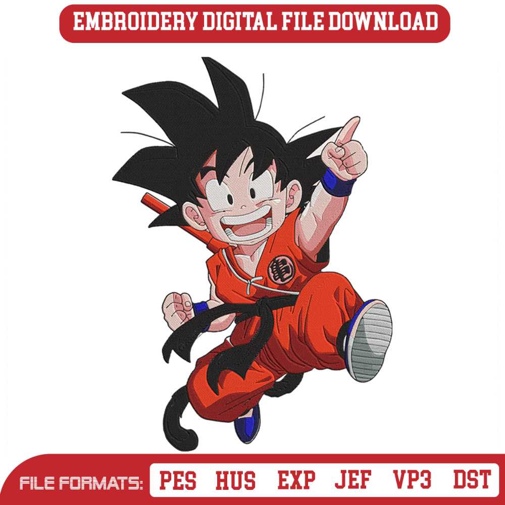 Goku Funny Embroidery Designs File, Dragon Ball Machine Embr - Inspire ...