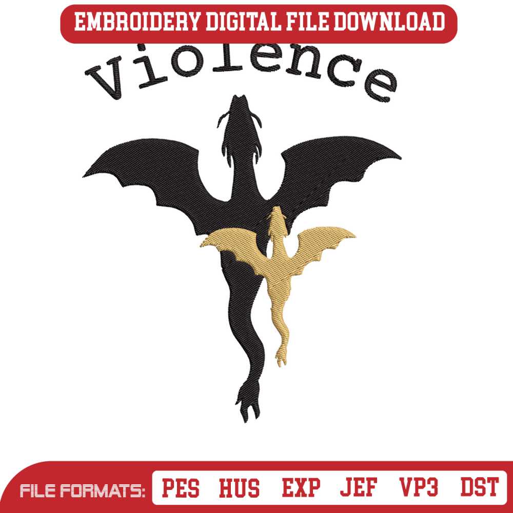 Fourth Wing Inspired Violence Machine Embroidery Design Fi, | Inspire ...