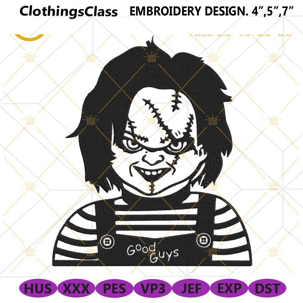 Chucky Machine Embroidery Design, Chucky Good Guy Embroidery - Inspire ...