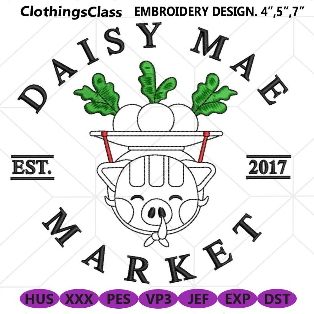 Daisy Mae Embroidery PES File - Inspire Uplift