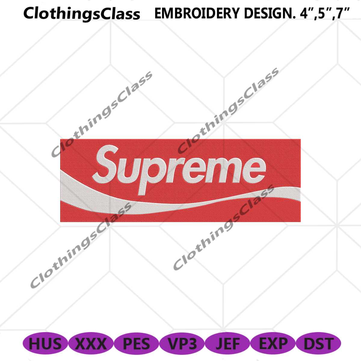 Supreme X Coca Cola Background Logo Embroidery Design Downlo | Inspire ...