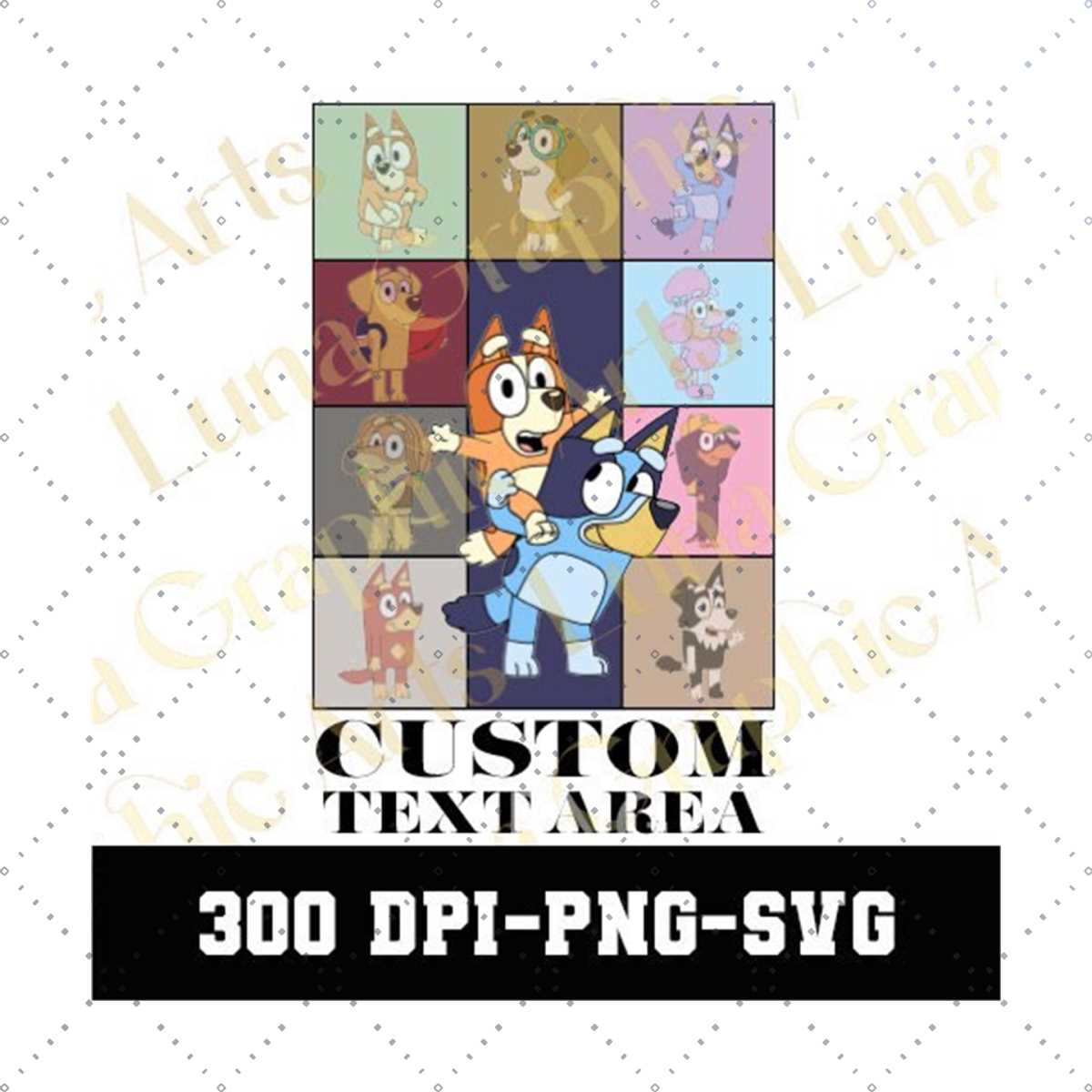 Bluey Custom SVG, Blue Dog Custom Svg, Bluey Friends SVG, Bl | Inspire ...