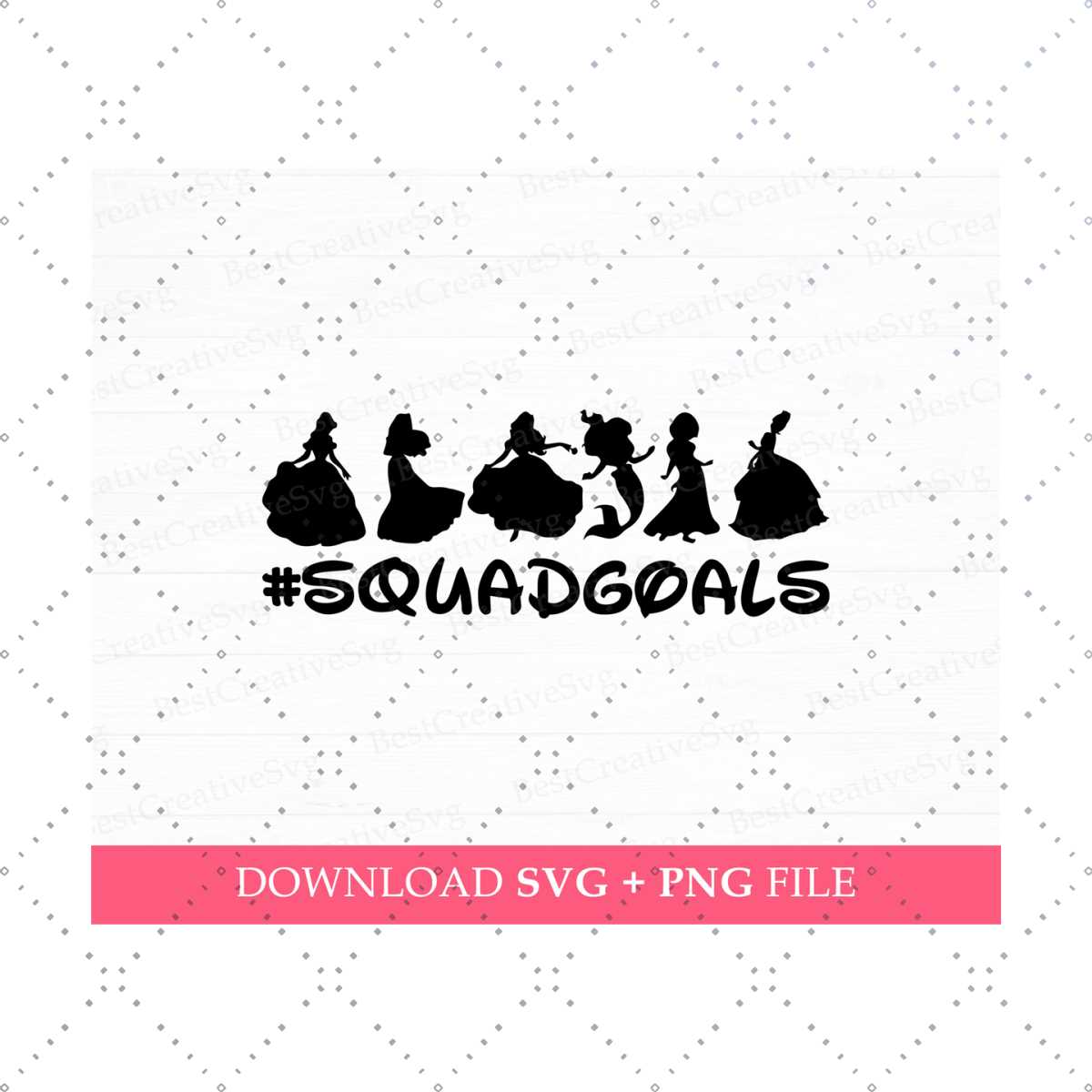 Princesses Svg, Squad Goals Princesses Svg, Family Trip Svg | Inspire ...