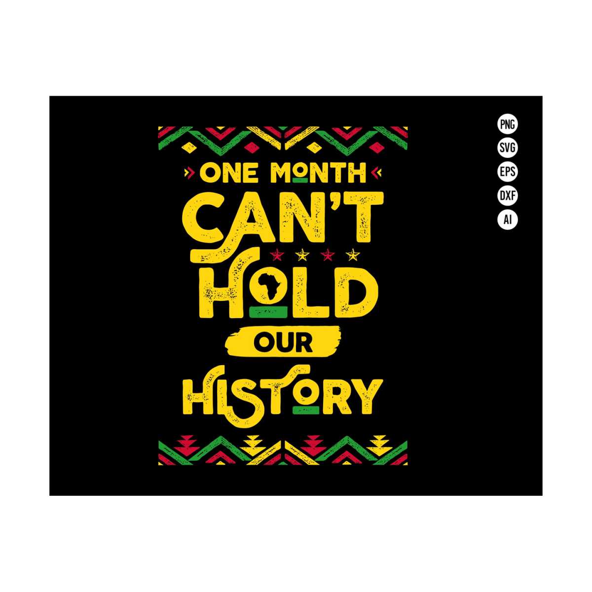 One Month Can't Hold Our History SVG PNG, African Black Hist - Inspire ...