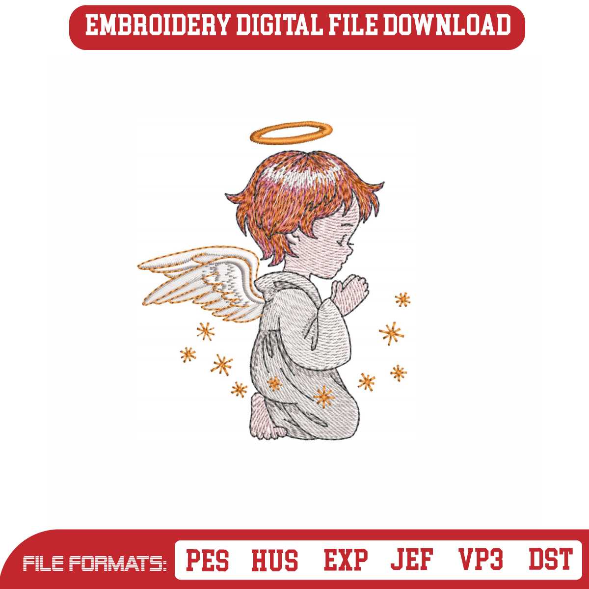 Angel Machine Embroidery Design. 3 Sizes. Religious Embroide | Inspire ...