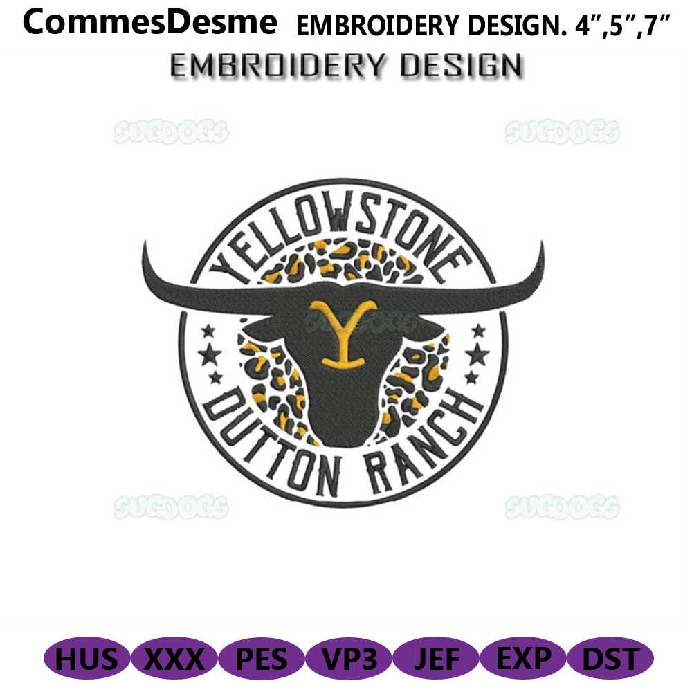 Yellowstone Dutton Ranch Embroidery Design File, Cowboys Emb | Inspire ...
