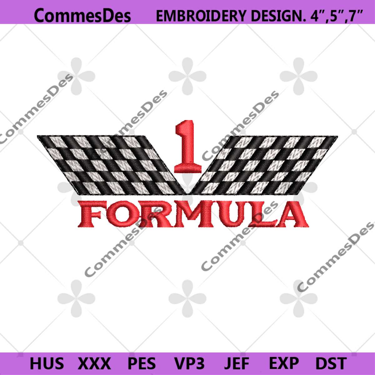 Formula 1 Logo Embroidery Design File Formula 1 File Instant - Inspire ...