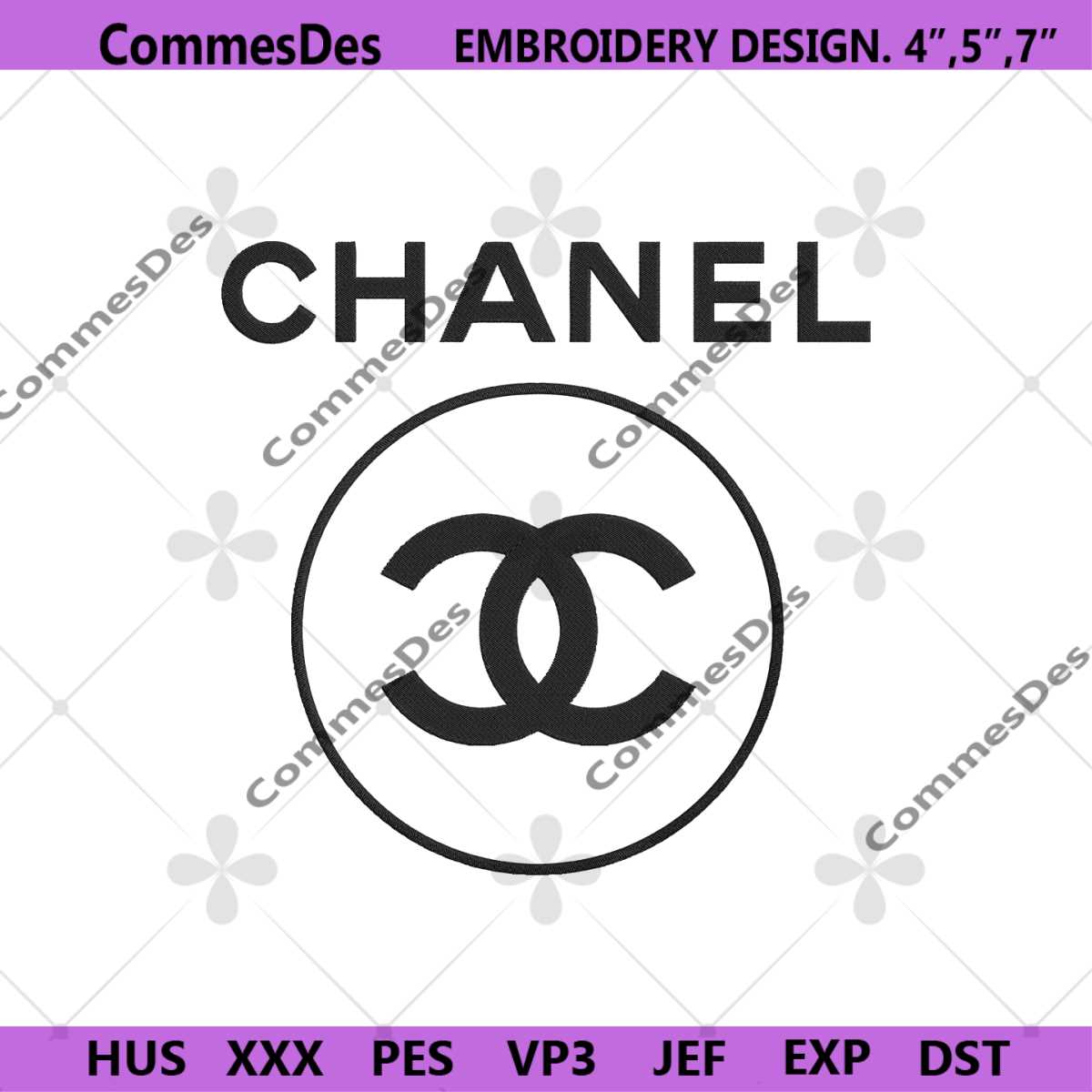 Chanel Logo Circle Embroidery Design Download | Inspire Uplift