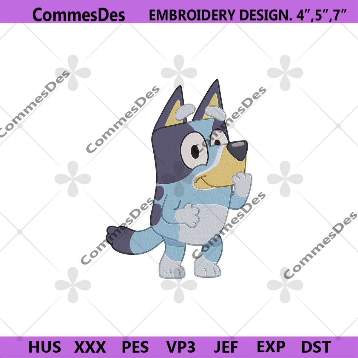 Smile Bluey Machine Embroidery, Bluey Character Embroidey Di | Inspire ...