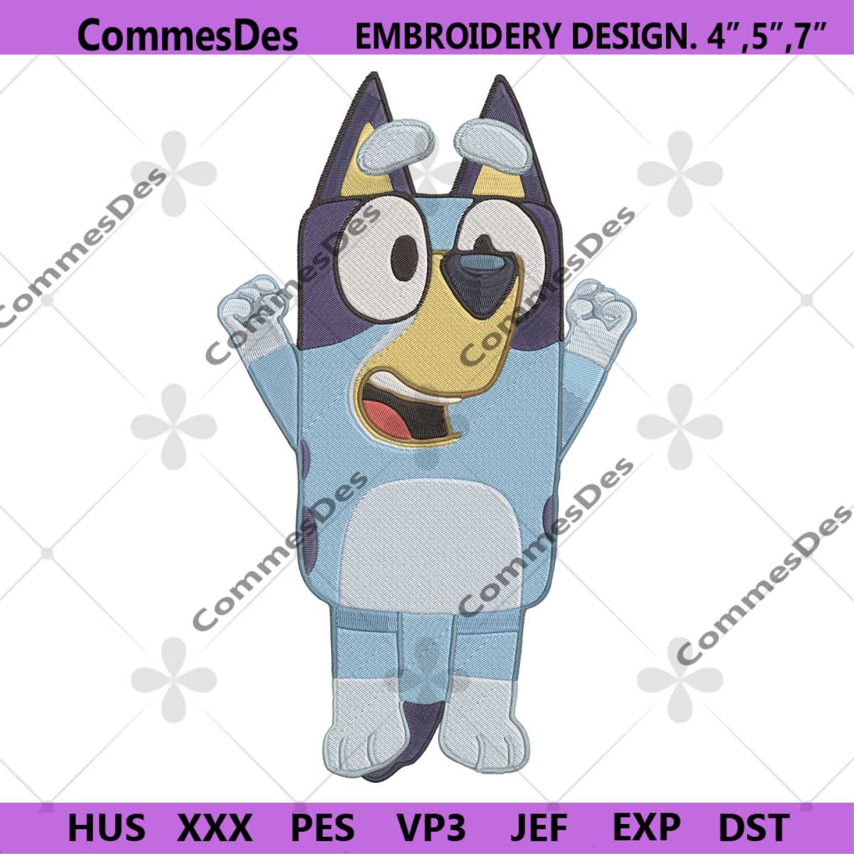 Bluey Embroidery File, Bluey Cartoon Character Machine Embro - Inspire ...