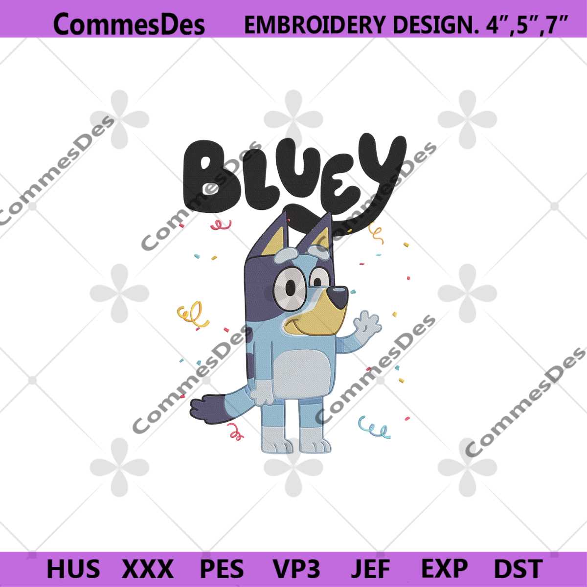 Cute Bluey Embroidery Designs, Bluey Character Machine Embro - Inspire ...