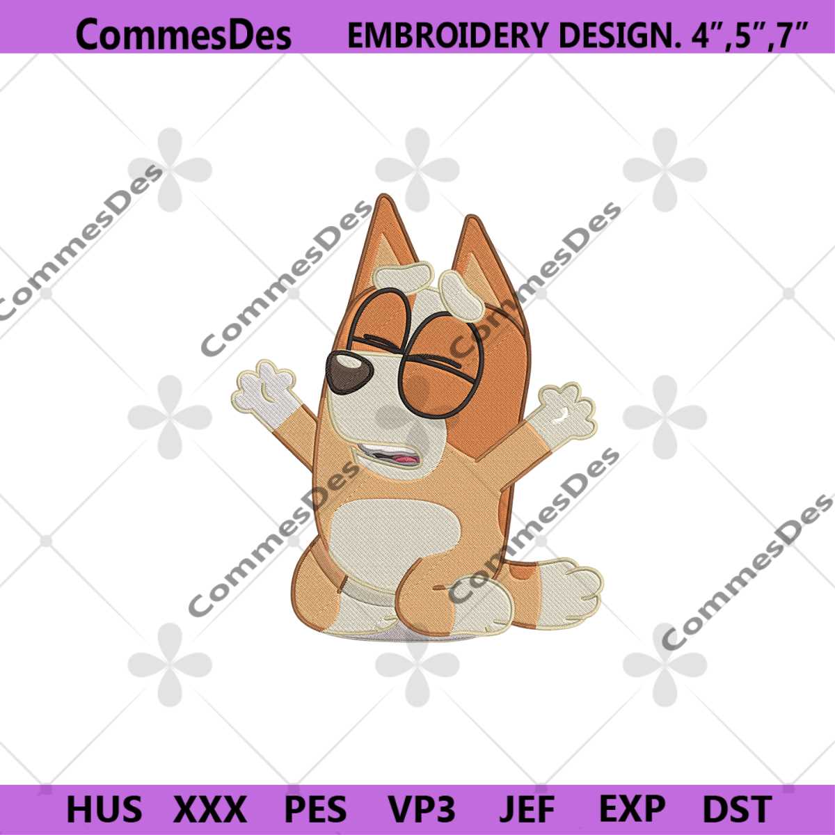 Bingo Bluey Machine Embroidery Digital , Bingo Dog Bluey Emb | Inspire ...