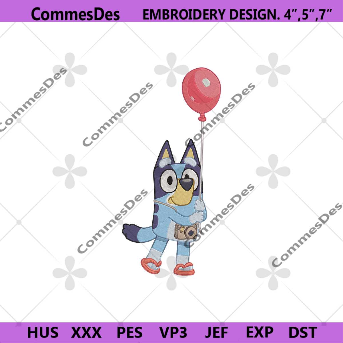 Cute Bluey Machine Embroidery Design, Bluey Cartoon Embroide | Inspire ...